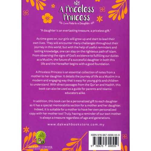 A Priceless Princess - Notes to Daughter | Shop at Dar-us-Salam